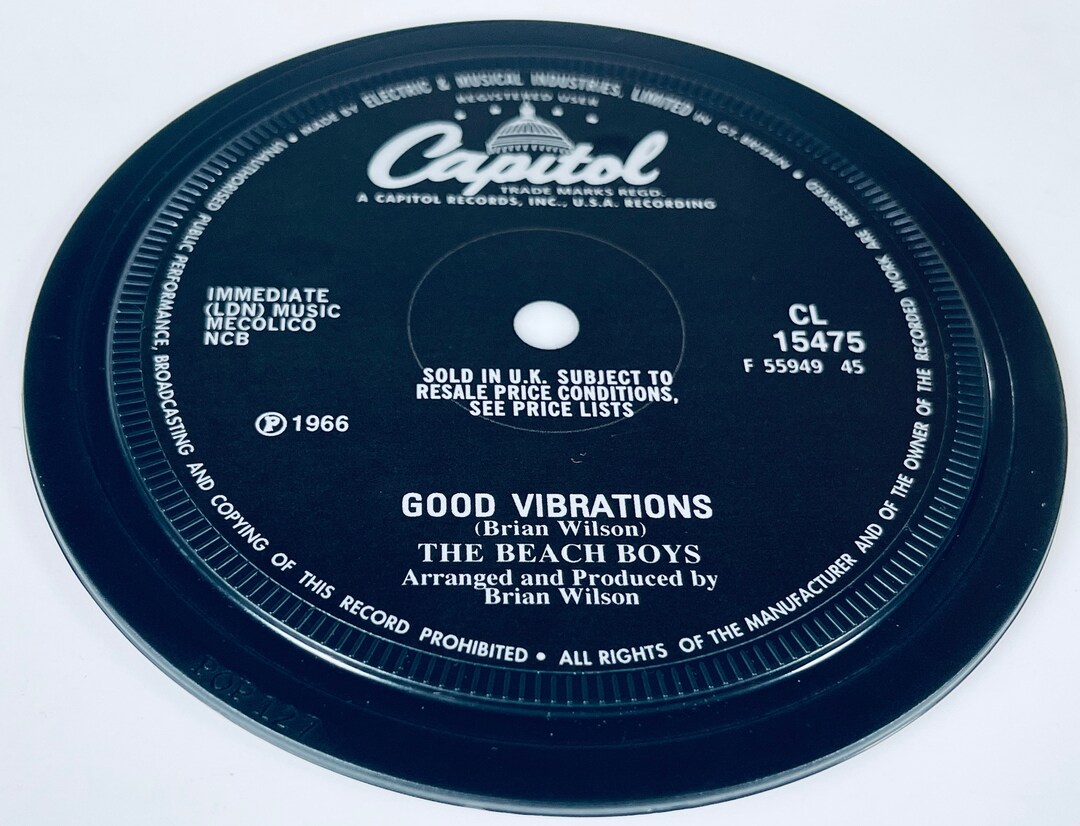 Beach Boys Good Vibrations. Record Label Coaster. Popsters - Etsy UK