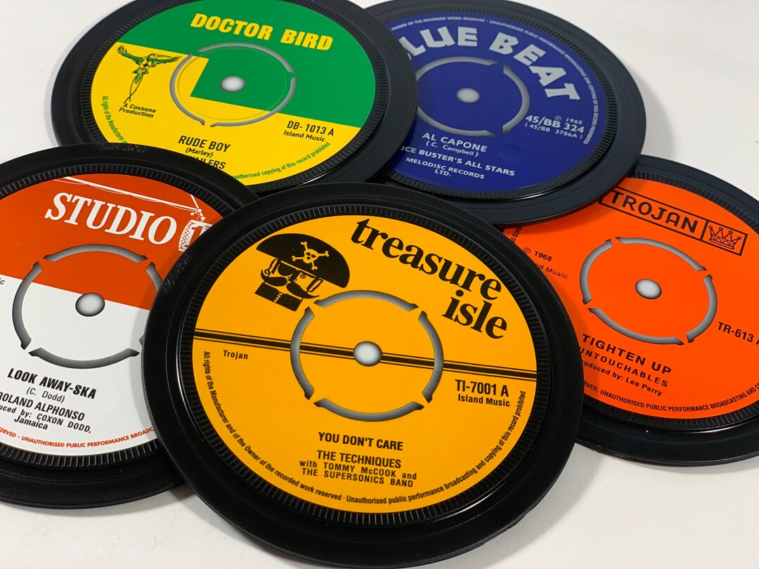 Reggae. Vinyl Record Label Coasters. Popsters - Etsy