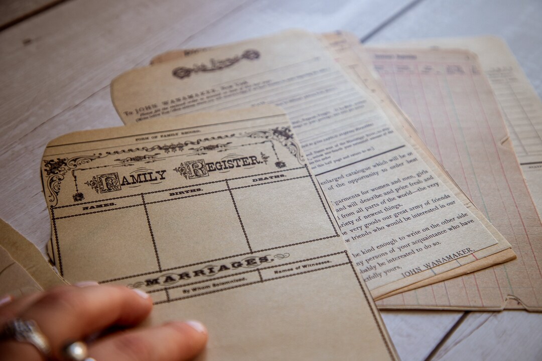 25 Vintage Sheets Old Documents - Etsy