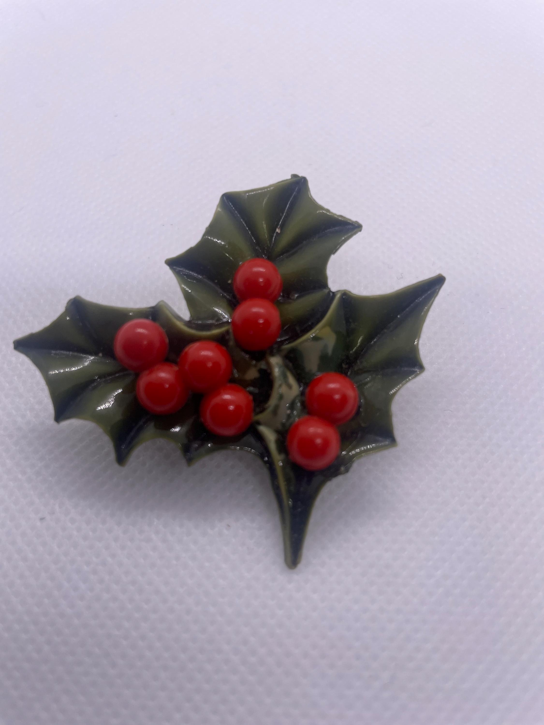 Vintage Holly Berry Pin - Etsy