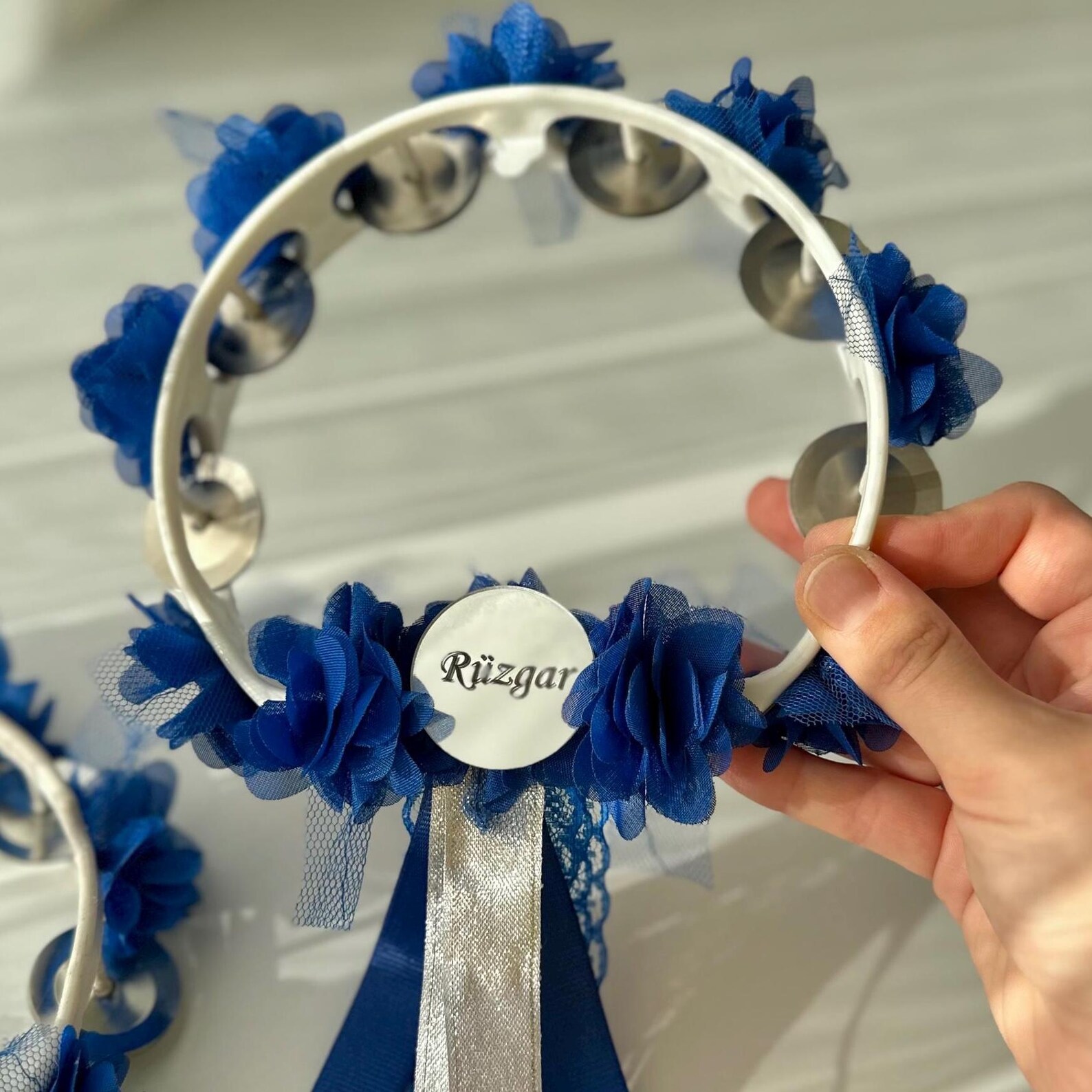 Personalized Bridesmaid Tambourine: Laser-cut Roses, Wedding Henna ...