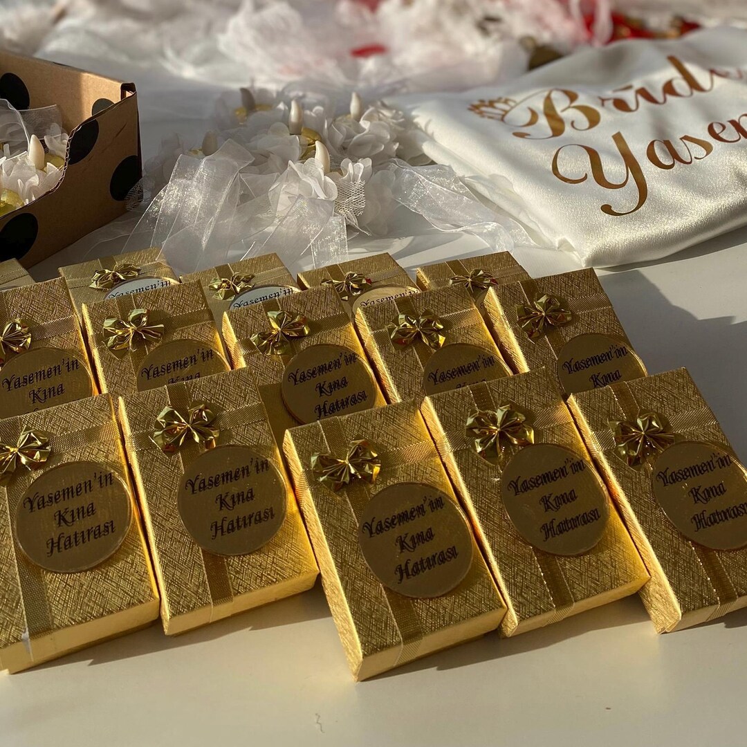 Gift Box, Henna Box, Distribution Box, Chocolate Box, Candy Box, Gold ...