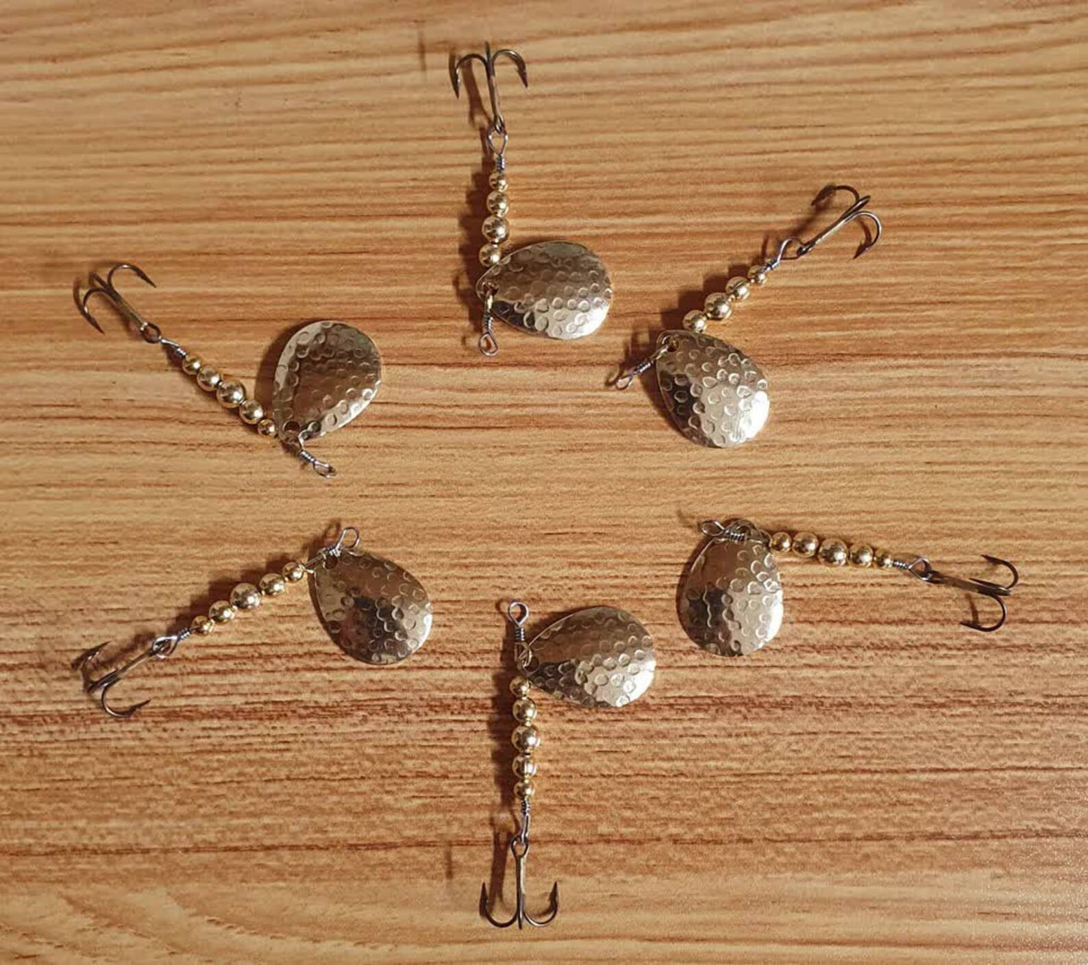 Six Gold #3 Colorado Blade Spinner Lures - Hand Made in Pennsylvania - Etsy