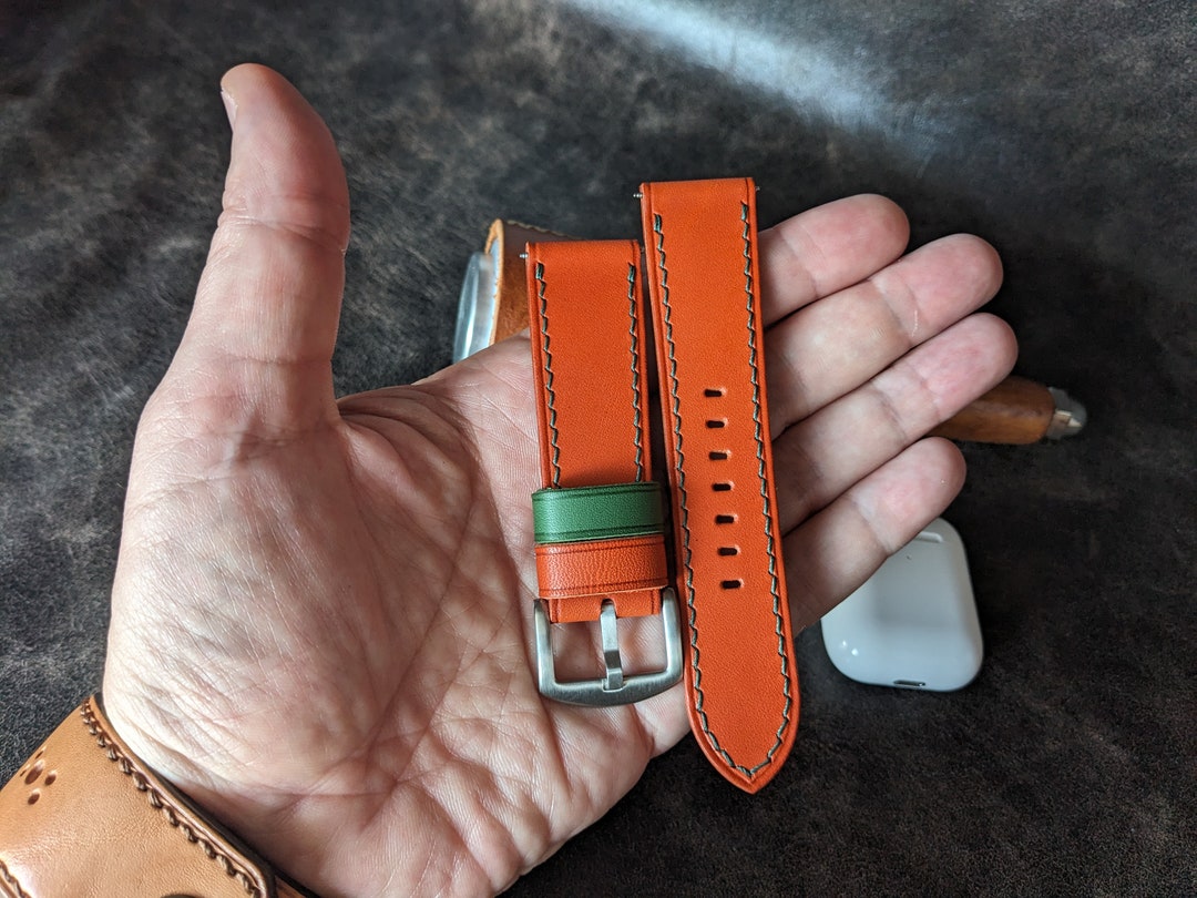 20mm 22mm 24mm 26mm Handmade Leather Watch Band. Watch Strap Made of ...