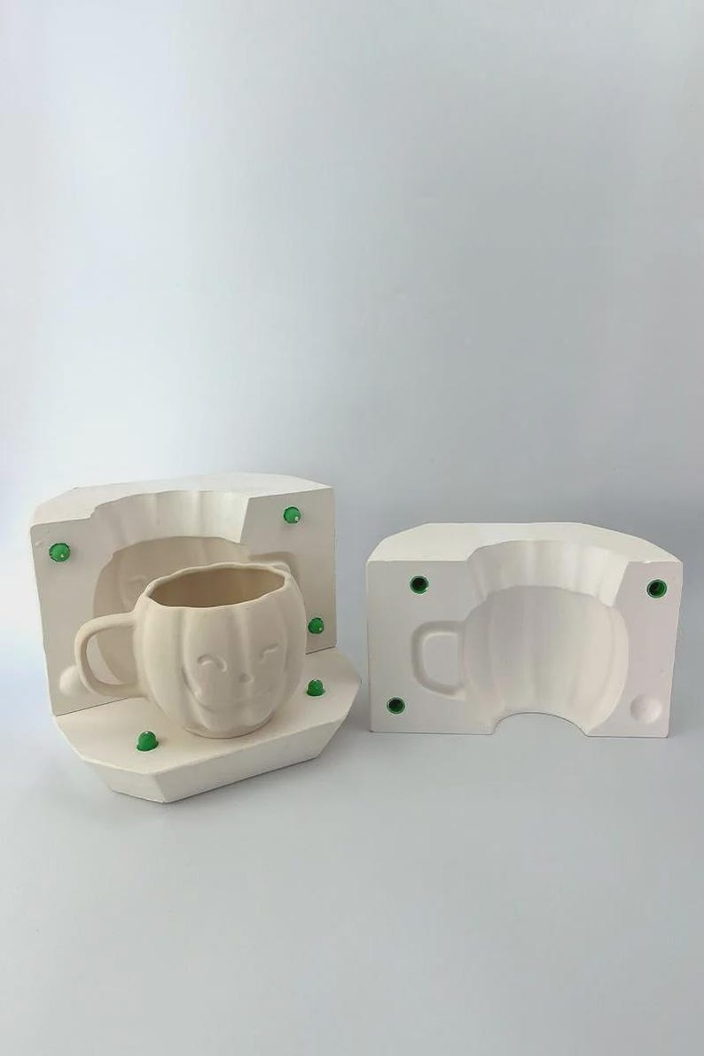Pumpkin Plaster Mug Mold: Slip Casting Ceramic Mold (280ml, 7.5x9cm) - Etsy