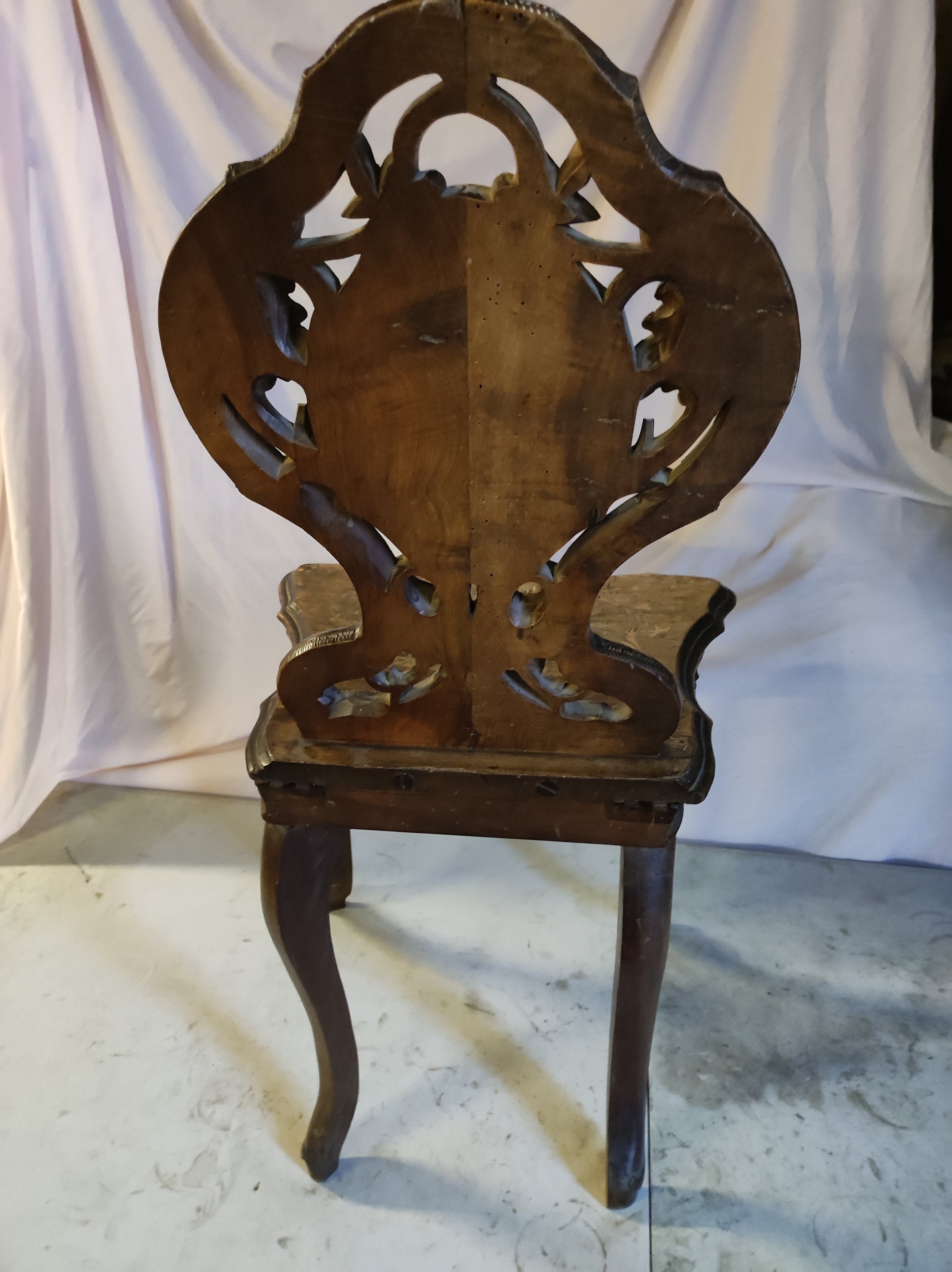 Antique Swiss Black Forest Musical Chair Circa 1890 for Restoration Etsy