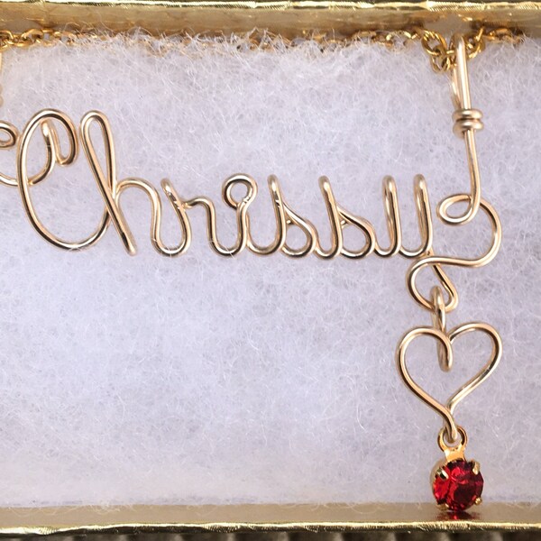 Wire Name Necklace - Etsy