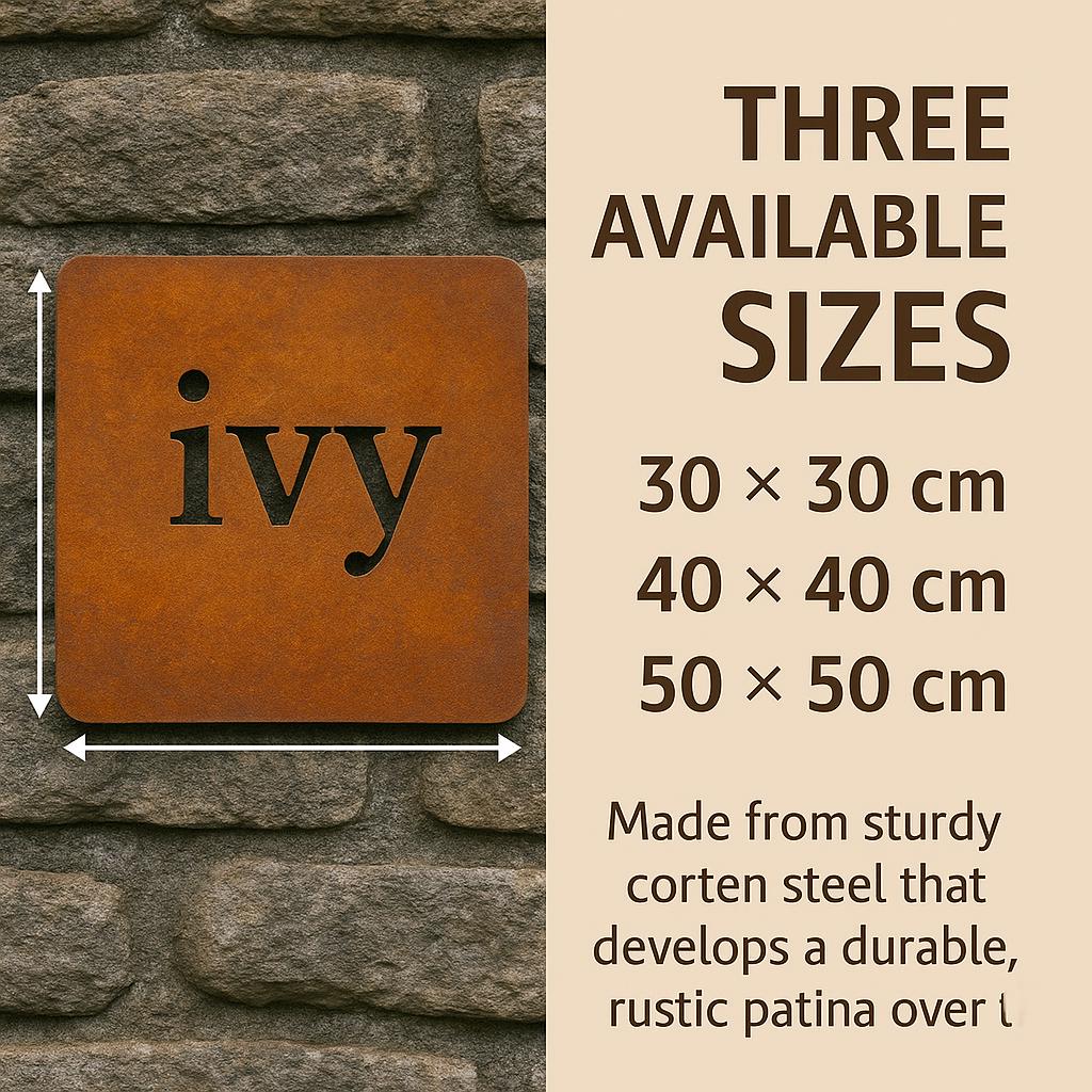 Custom Corten Steel House Sign - Rusty Farm Name Sign, Weathered Metal ...