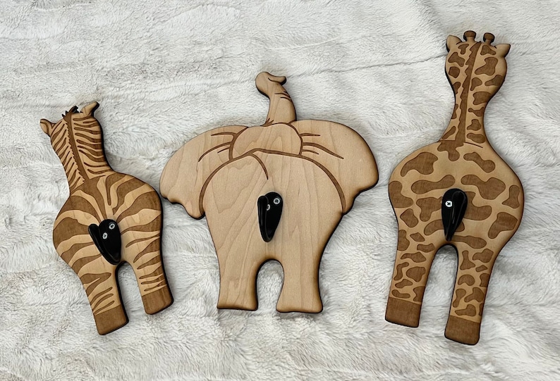 Kids Safari Animal Hooks - Etsy