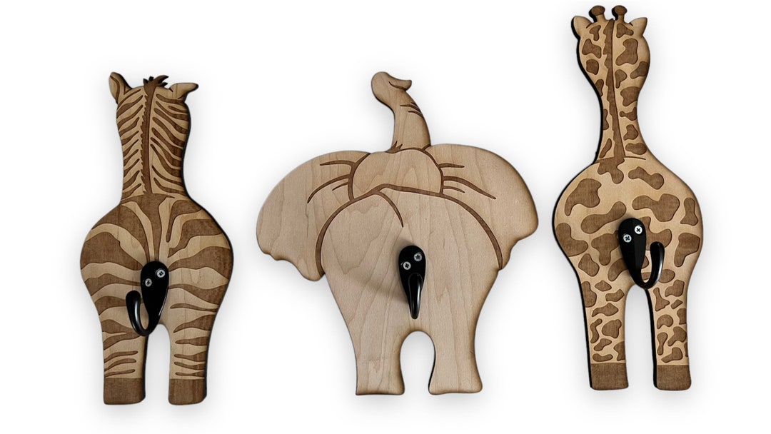 Kids Safari Animal Hooks - Etsy