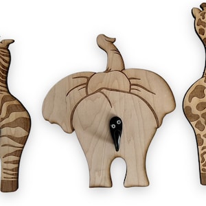 Kids Safari Animal Hooks - Etsy