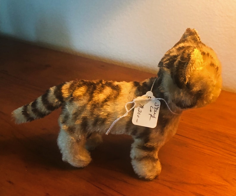 Vintage Steiff Mohair Cat With Steiff Button - Etsy