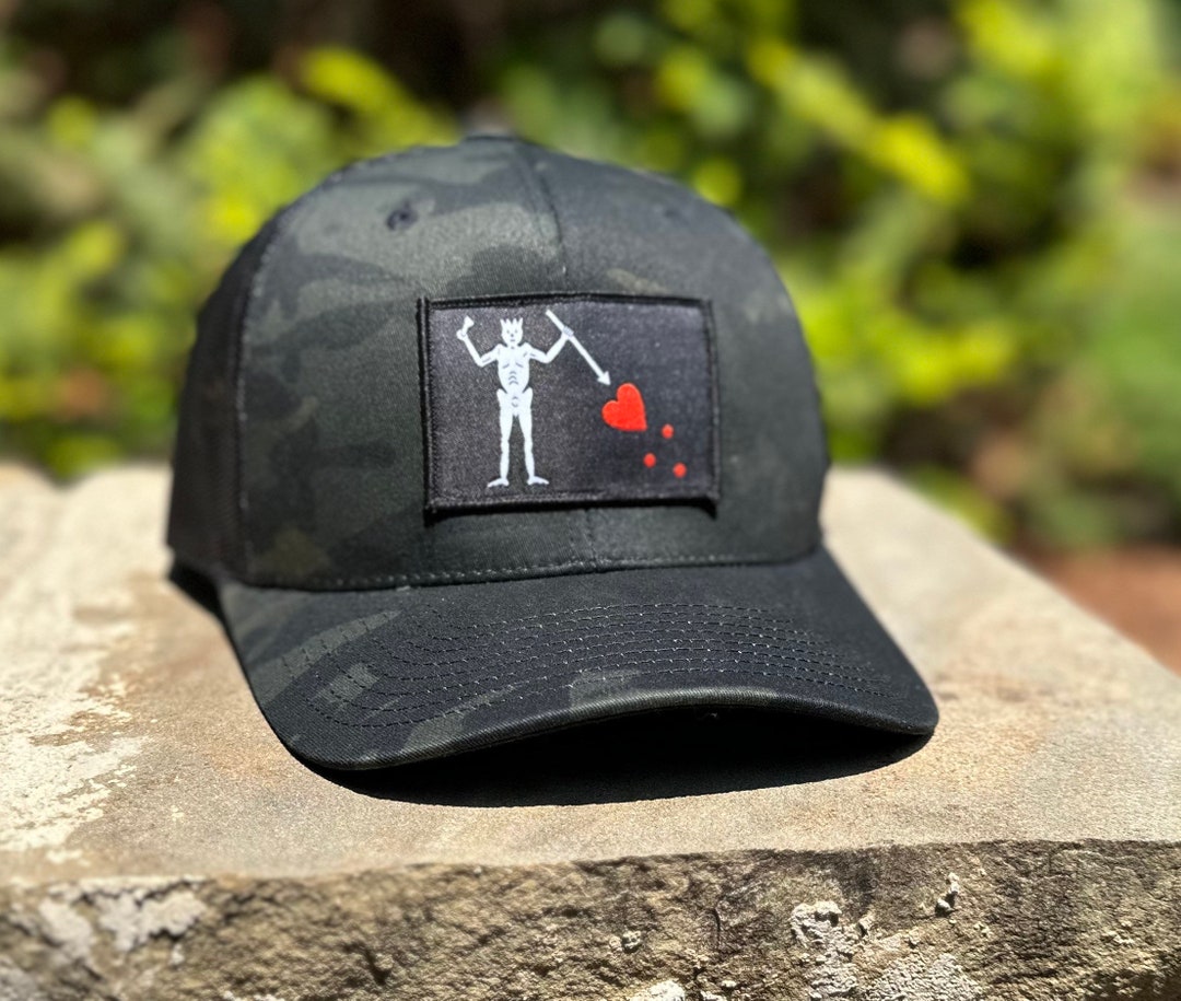 Blackbeard Patch and Black Multicam Camo Tactical Hat by Concord and Lex - Etsy