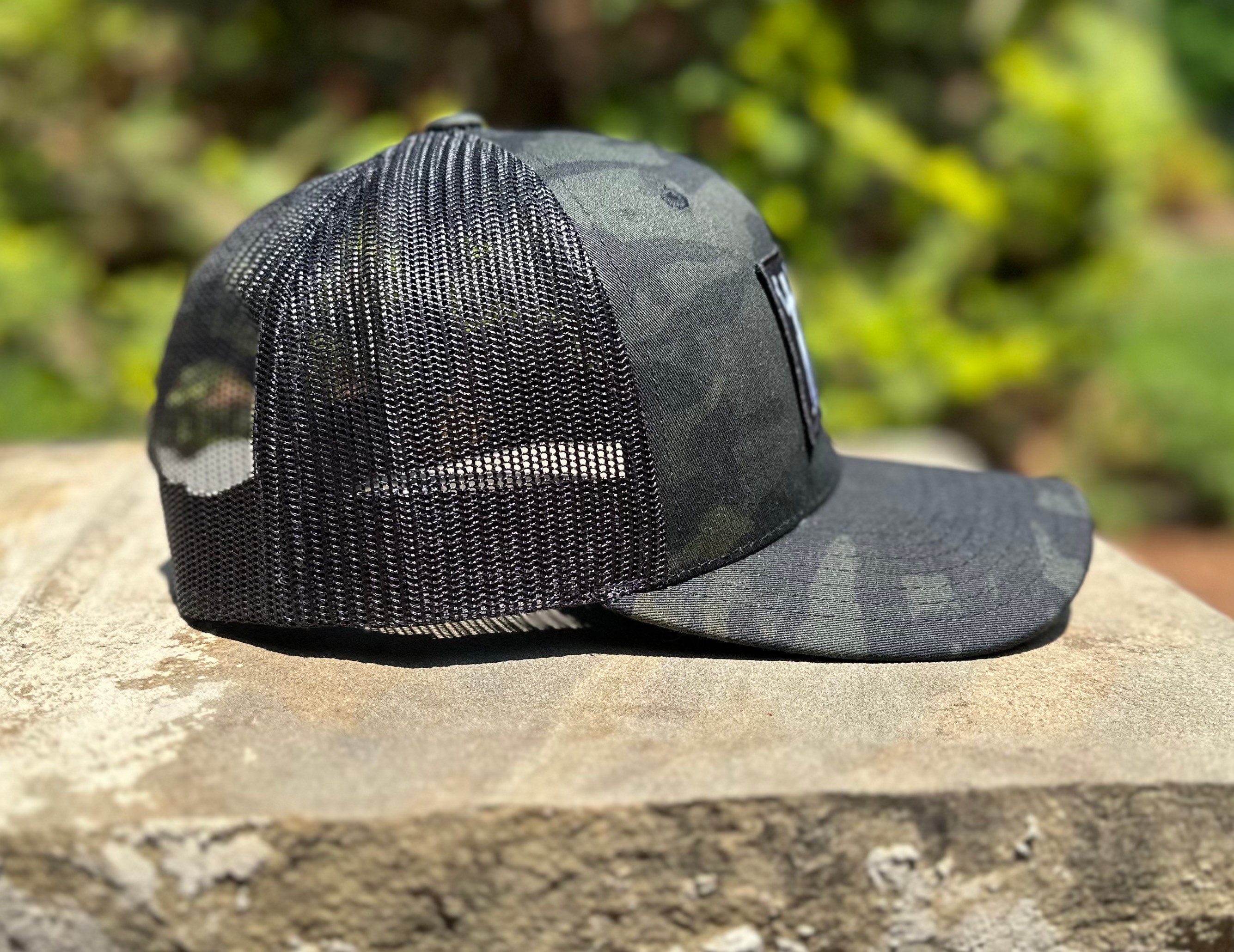 Black Multicam Hat and Black Blackbeard Patch Snapback Hat by Concord & Lex - Etsy