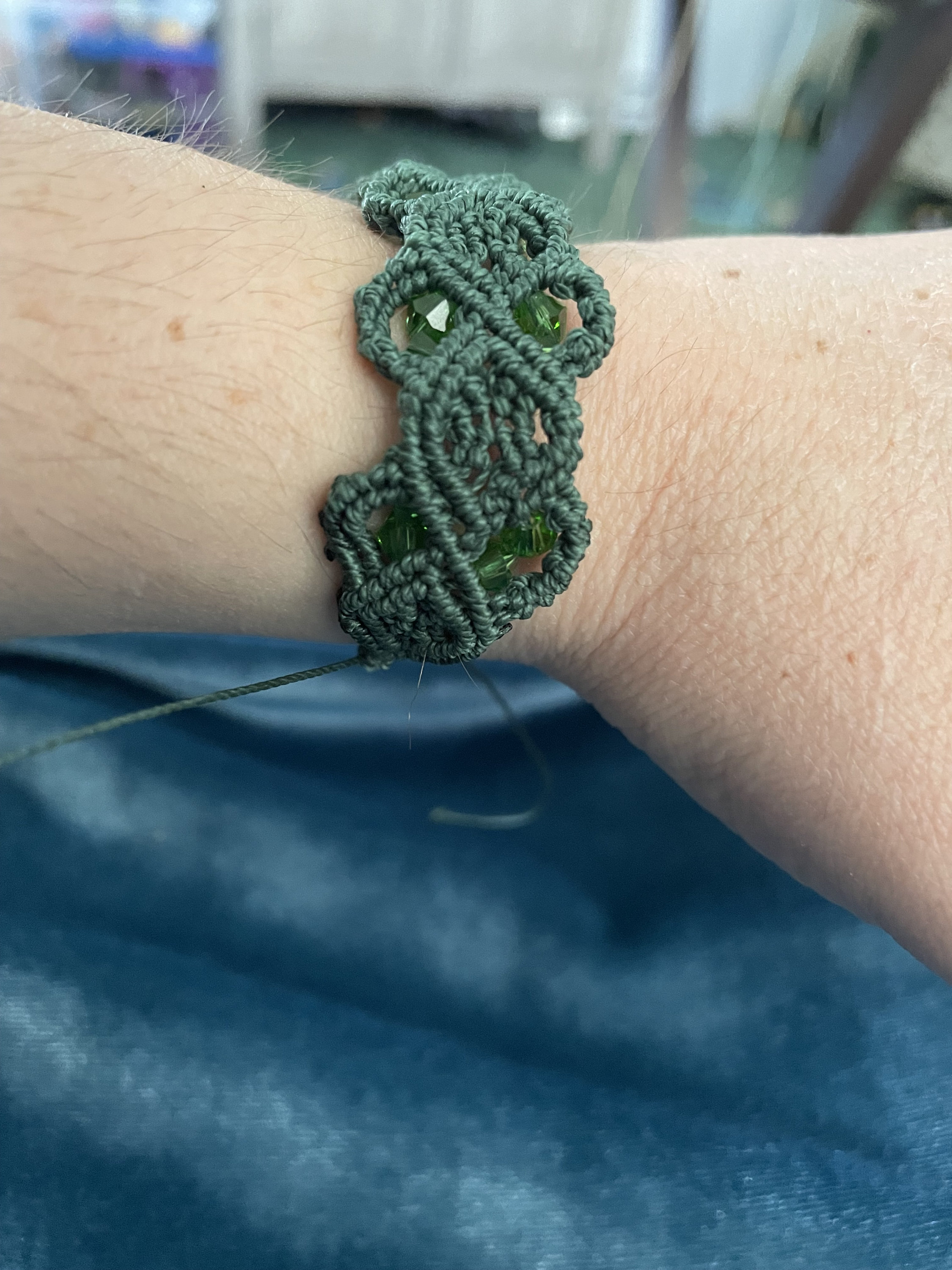 Celtic Knot Macrame Bracelet With Crystal Beads, Irish Inspired Jewelry ...