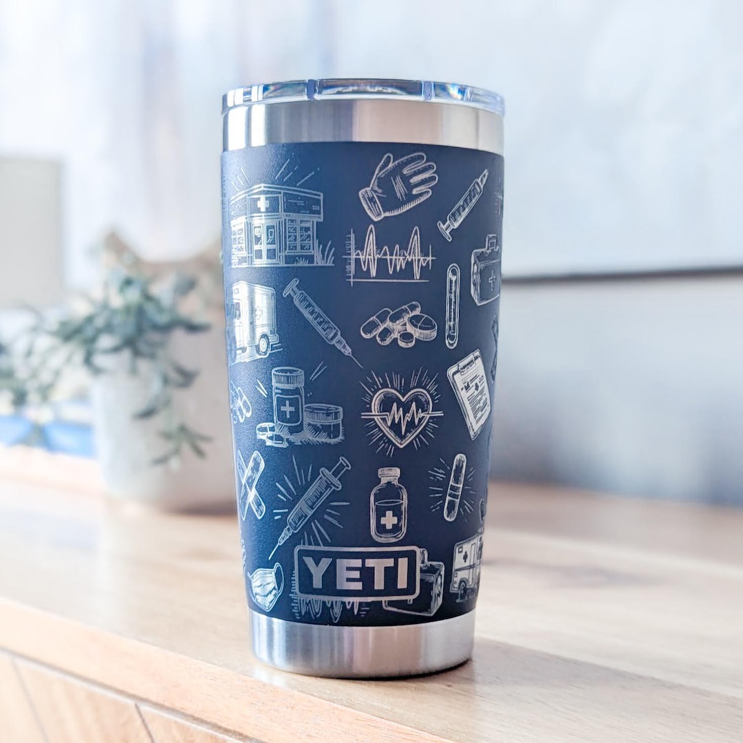 Nurse Yeti Tumbler, RN Appreciation Gift, Engraved 20oz Stainless Steel ...