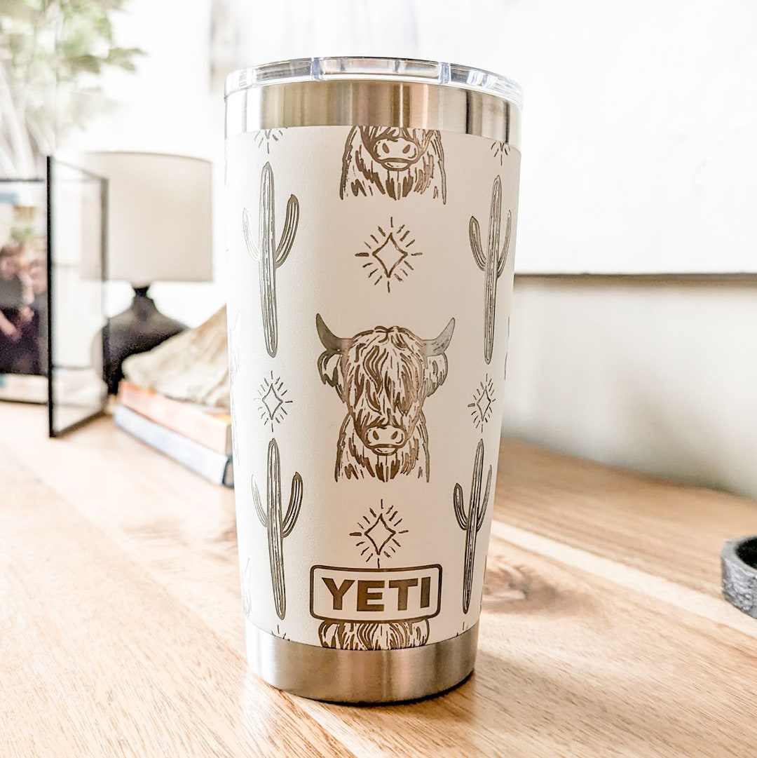 20oz - 360 Highland Cow Engraved YETI Tumbler - Etsy