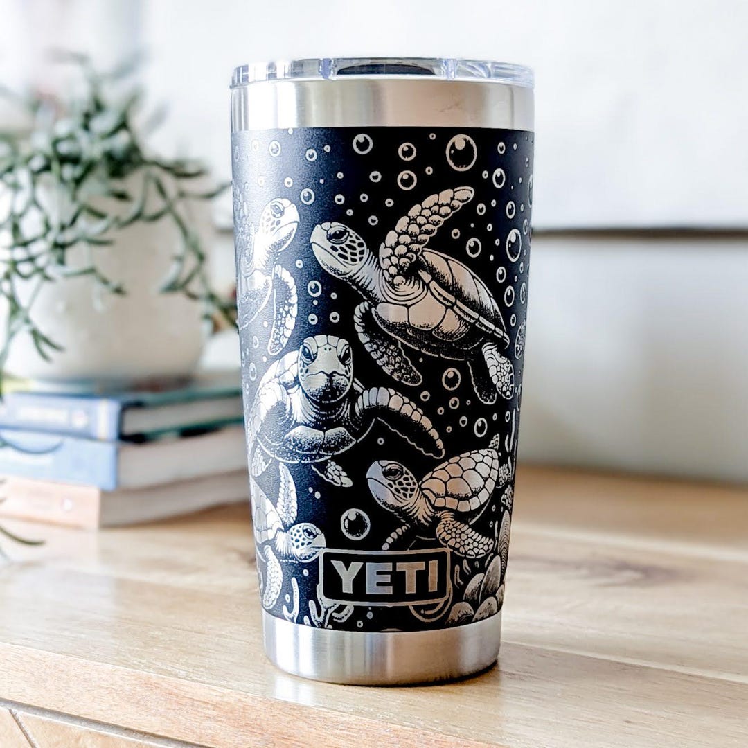20oz - 360 Sea Turtle Engraved YETI Tumbler Aloha Hawaii - Etsy