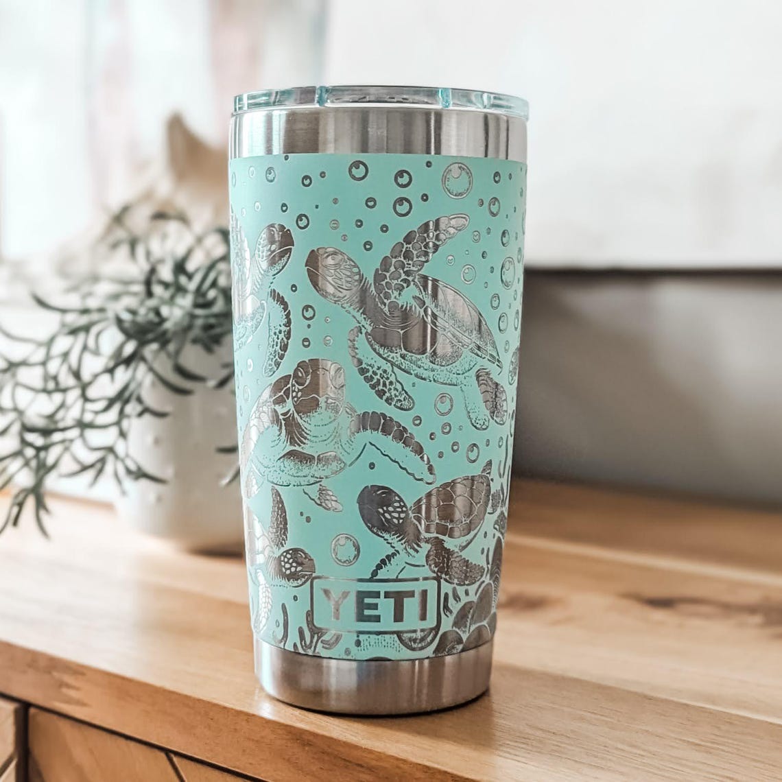 20oz - 360 Sea Turtle Engraved YETI Tumbler Aloha Hawaii - Etsy