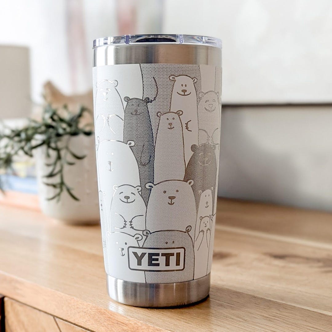 20oz - 360 Bear Lover Laser Engraved YETI Tumbler. Perfect Gift for ...