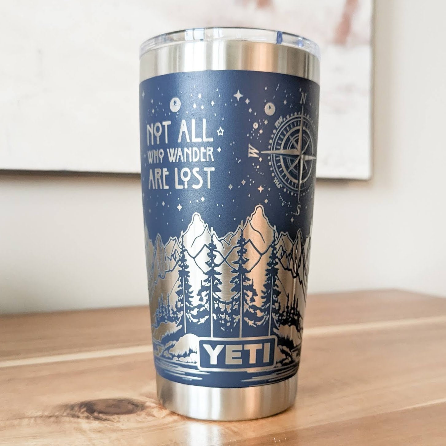 20oz YETI Tumbler With Explorer Design Perfect for Campers, Hikers, and ...
