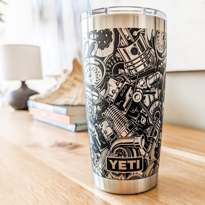 20oz - 360 Car Parts Laser Engraved YETI Tumbler - Etsy