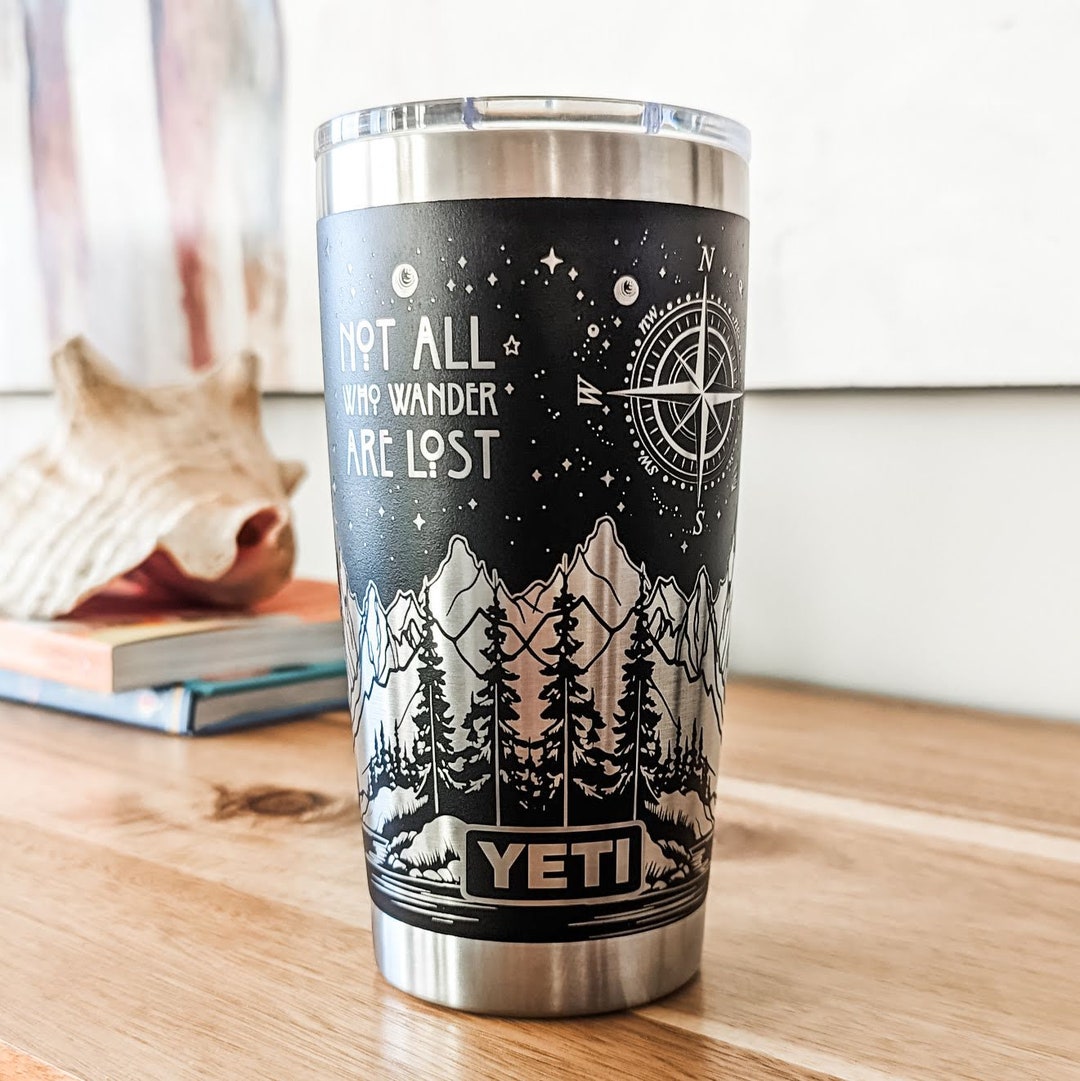20oz YETI Tumbler With Explorer Design - Perfect for Campers, Hikers ...