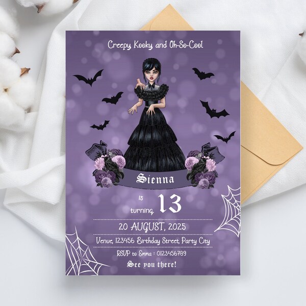 Wednesday Addams Birthday Cake Decorations - Etsy