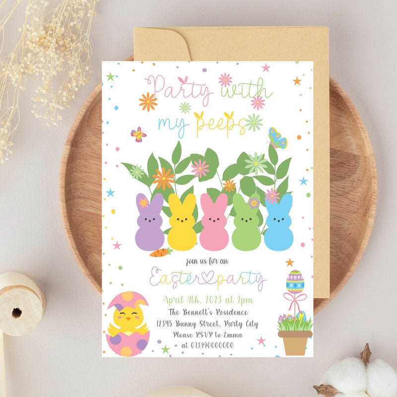 Easter Bunny Invite - Etsy