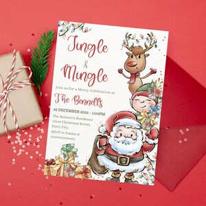 Editable Christmas Party Invitation, Kids Christmas Party Invite ...