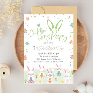 Editable Party With My Peeps Invitation, Easter Party Invitation ...