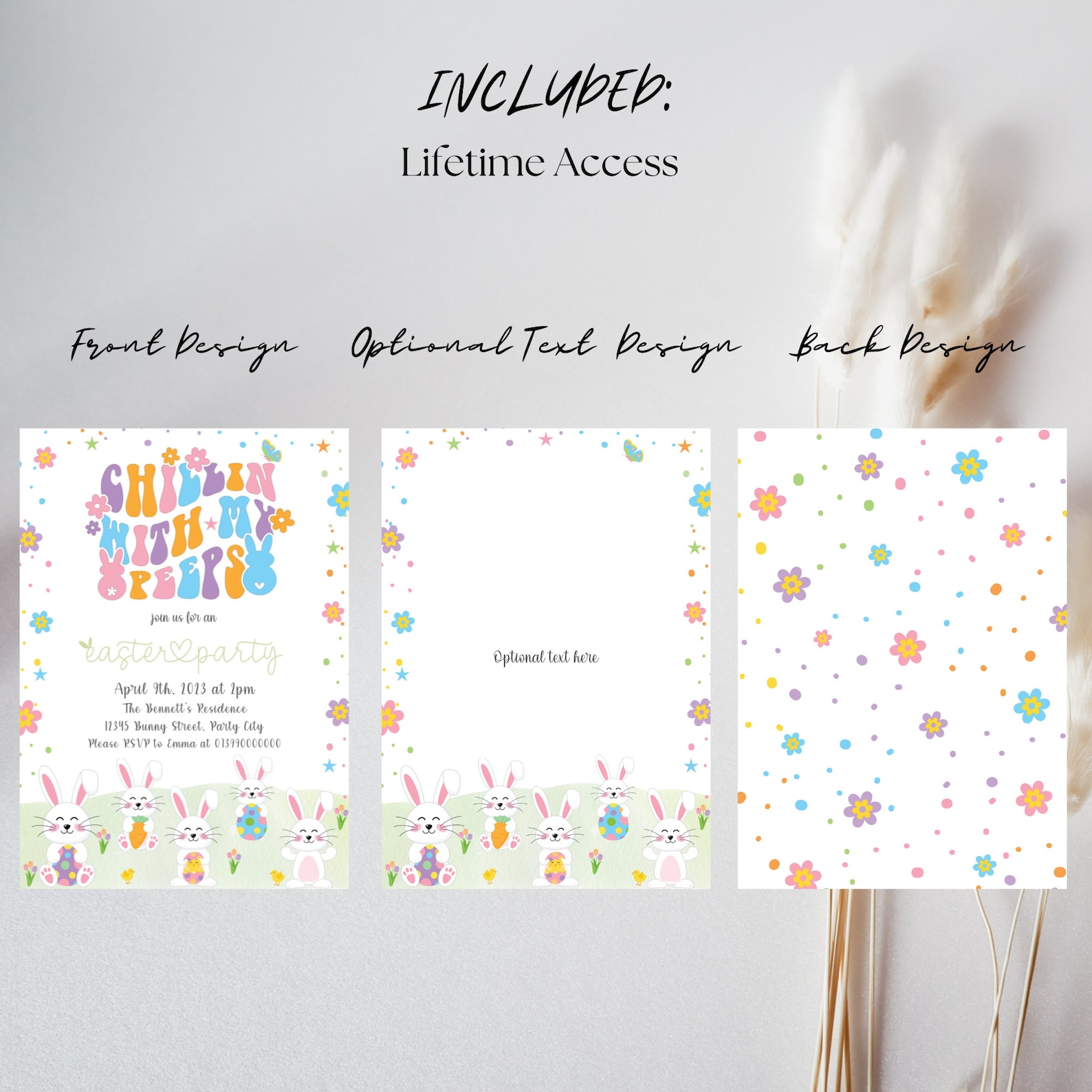 Editable Party With My Peeps Invitation, Easter Party Invitation ...