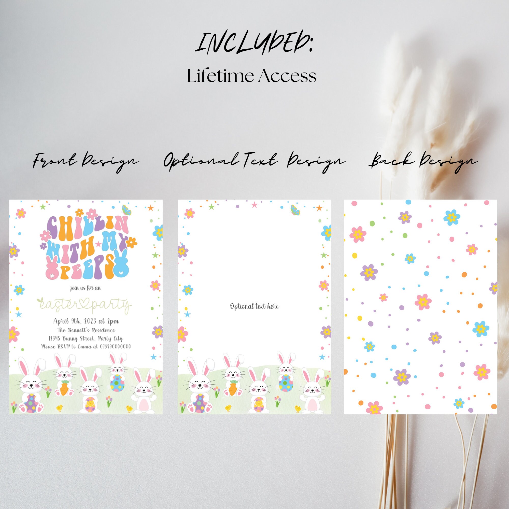Editable Party With My Peeps Invitation, Easter Party Invitation ...