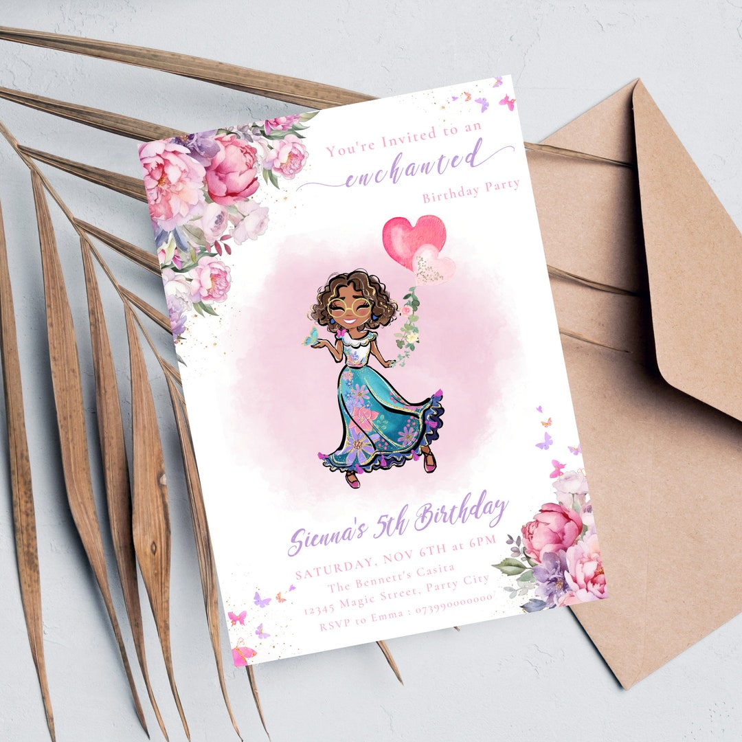 EDITABLE Encanto Mirabel Birthday Invitation, Encanto Birthday ...