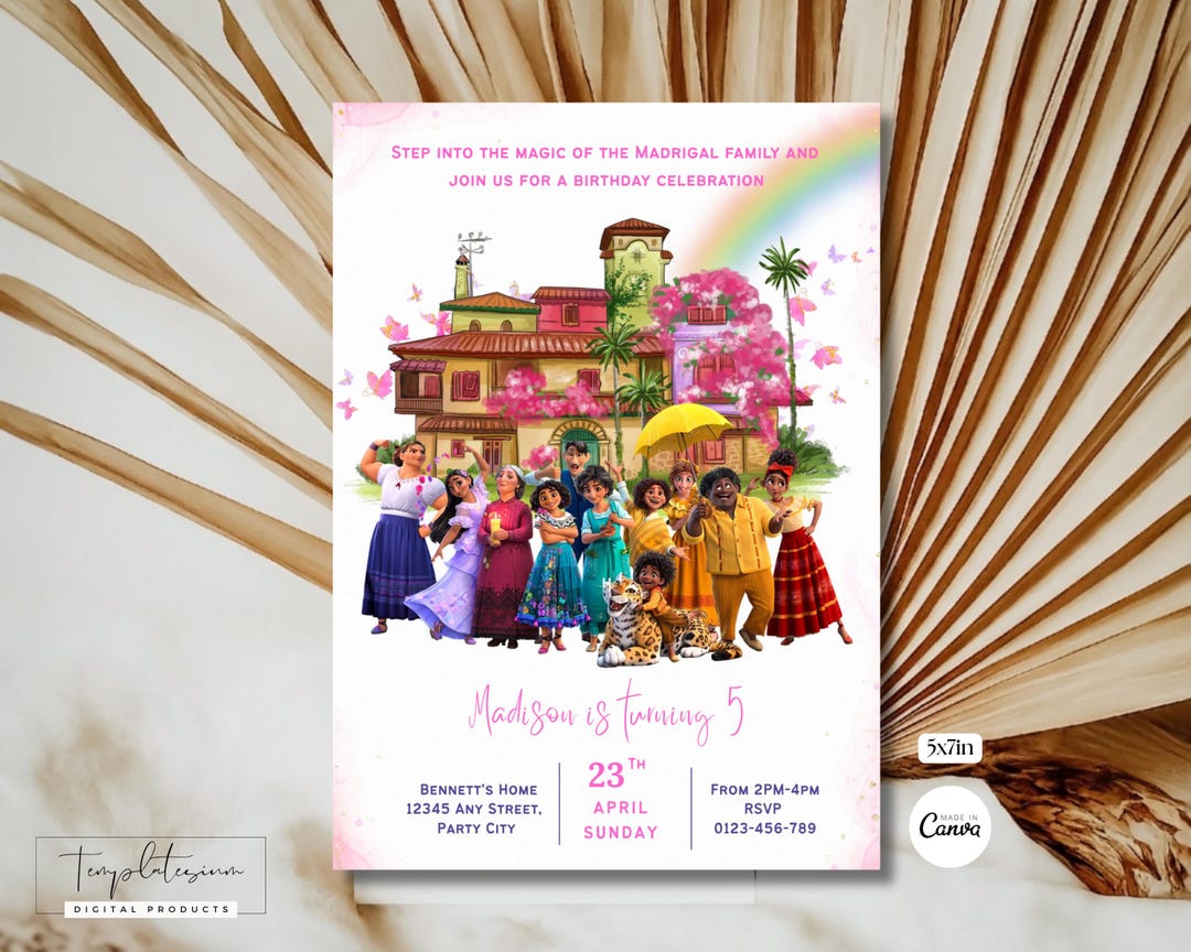 EDITABLE Encanto Birthday Invitation La Familia Birthday Party ...