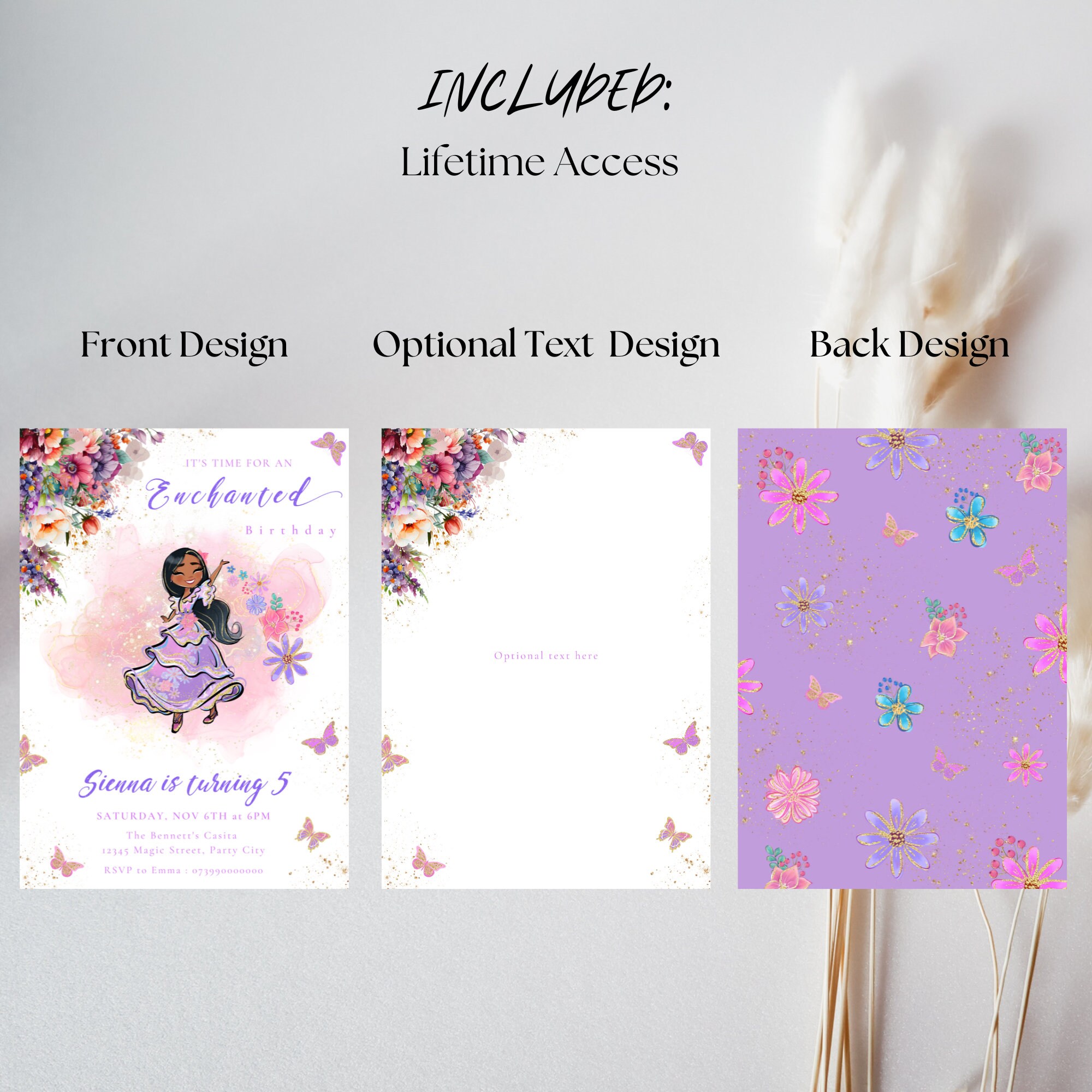 EDITABLE Encanto Isabela Birthday Invitation Encanto Birthday - Etsy