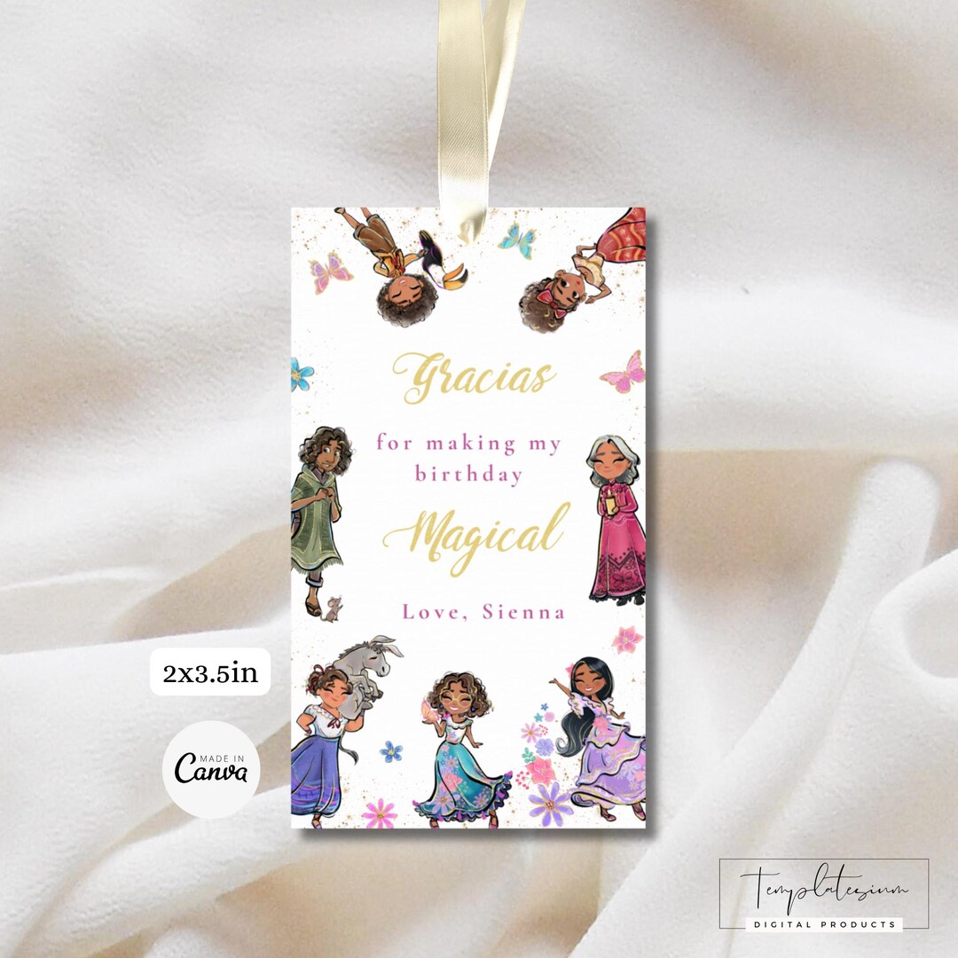 Encanto Birthday Thank You Tag La Familia Magical Birthday Favor Tag ...