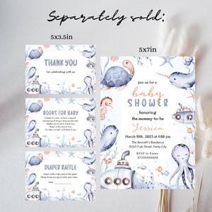 Editable Ocean & Sea Welcome Sign Template, Ocean Baby Shower Welcome ...