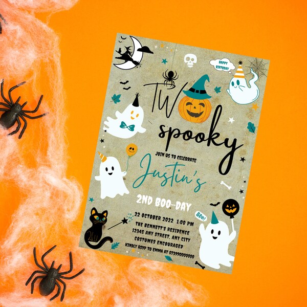 Two Spooky Birthday Party - Etsy