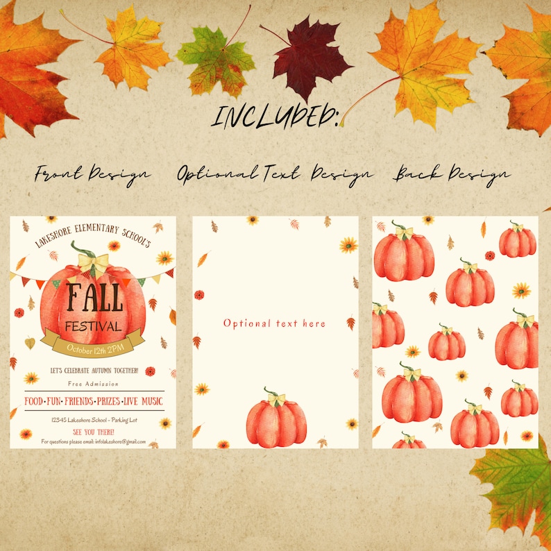 Editable Fall Festival Invitation Fall Harvest Invite School - Etsy
