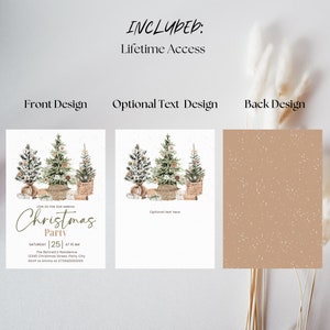 Editable Christmas Party Invitation, Boho Christmas Invite, Christmas ...