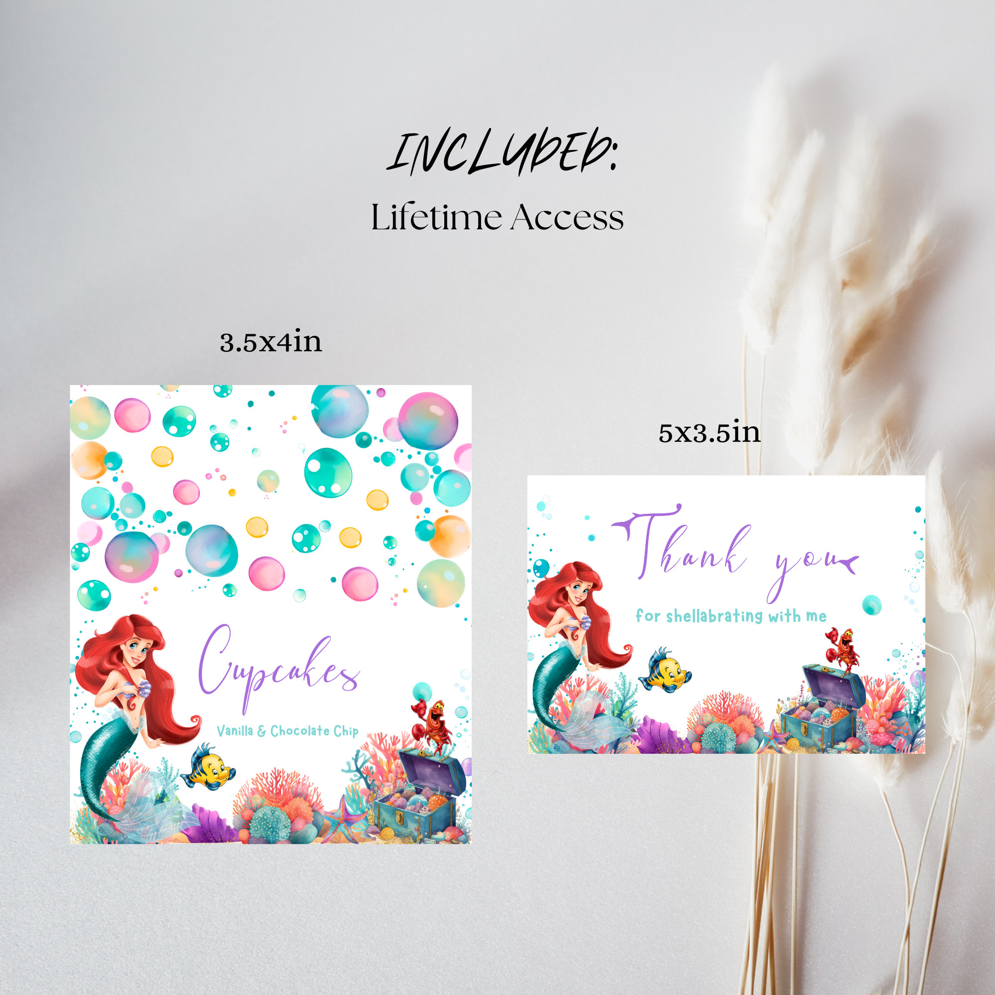 Editable Little Mermaid Birthday Tent Cards, Ariel Birthday Decor ...