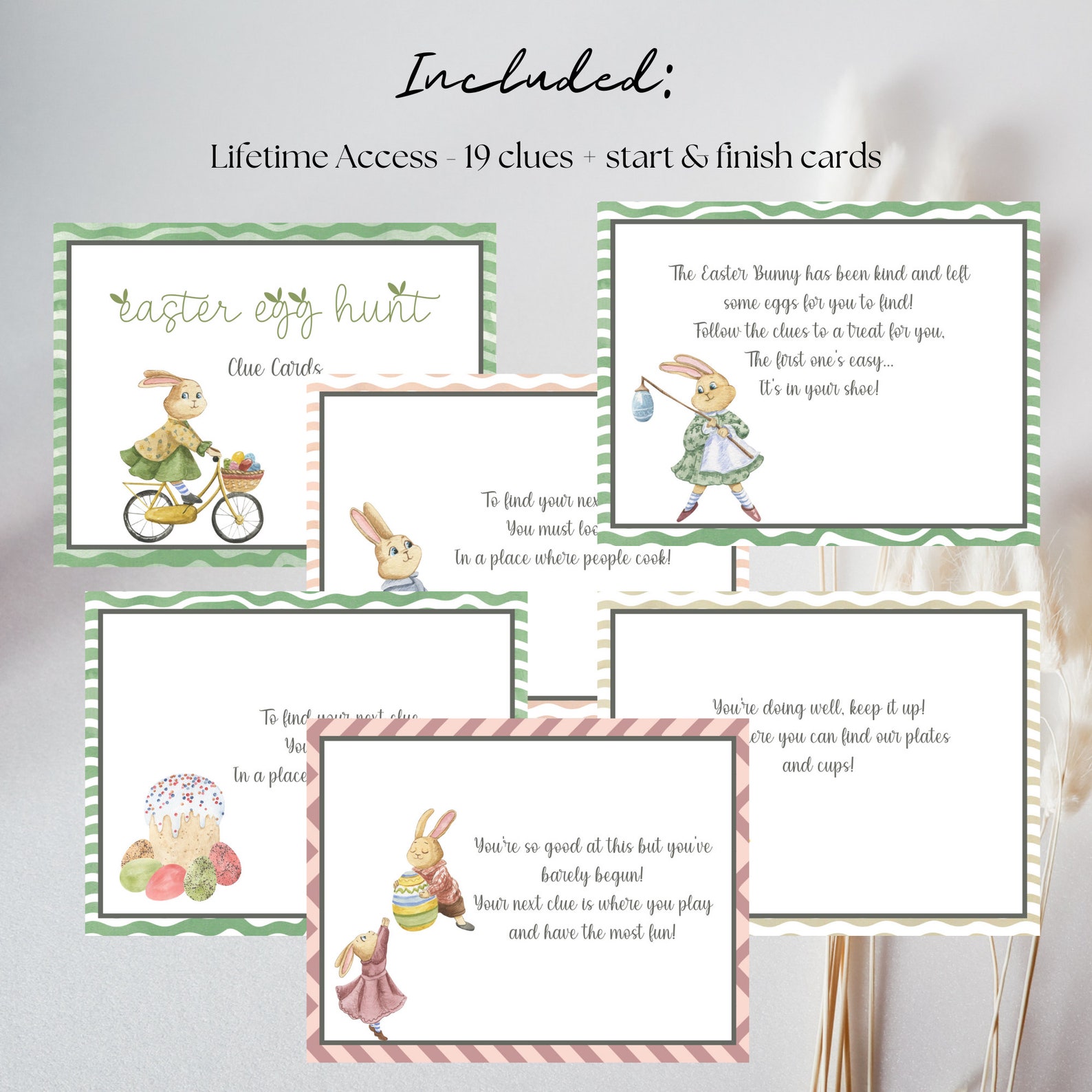 Editable Indoor Easter Scavenger Hunt for Kids, Easter Egg Hunt Clues ...