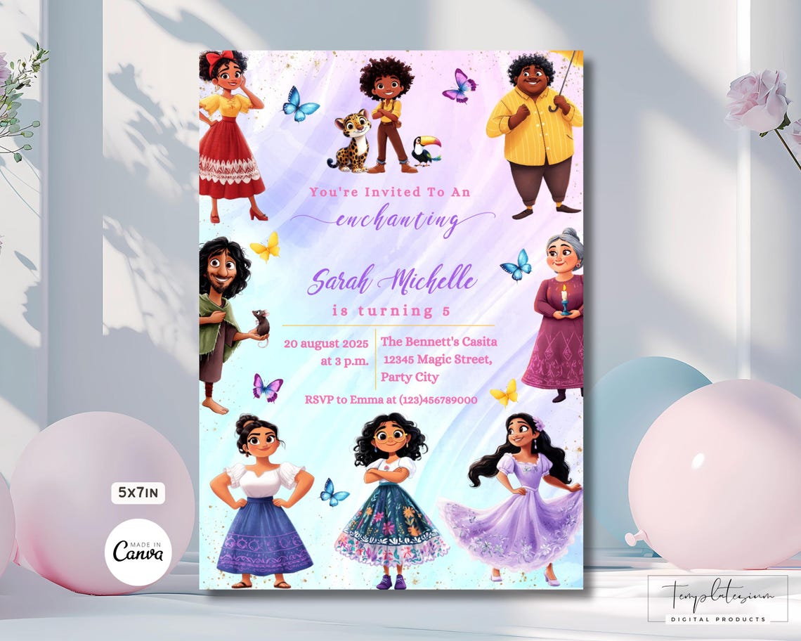 EDITABLE Encanto Birthday Invitation La Familia Birthday Party ...