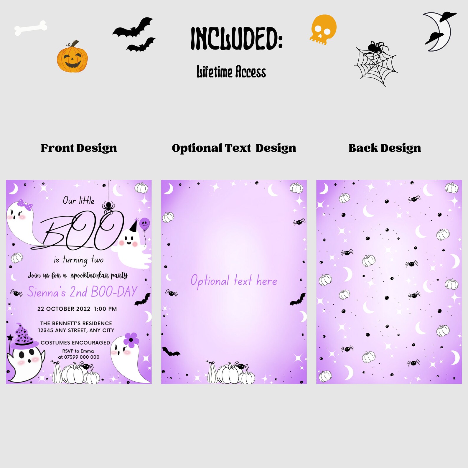 Editable Our Little Boo Birthday Invitation Little Boo - Etsy