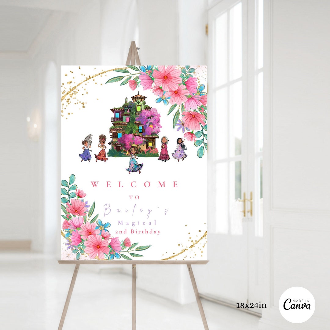 EDITABLE Encanto Birthday Welcome Sign, Casita Birthday Party Sign ...