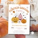 Editable Pumpkin Carving Party Invitation Retro Spooky Pumpkin ...