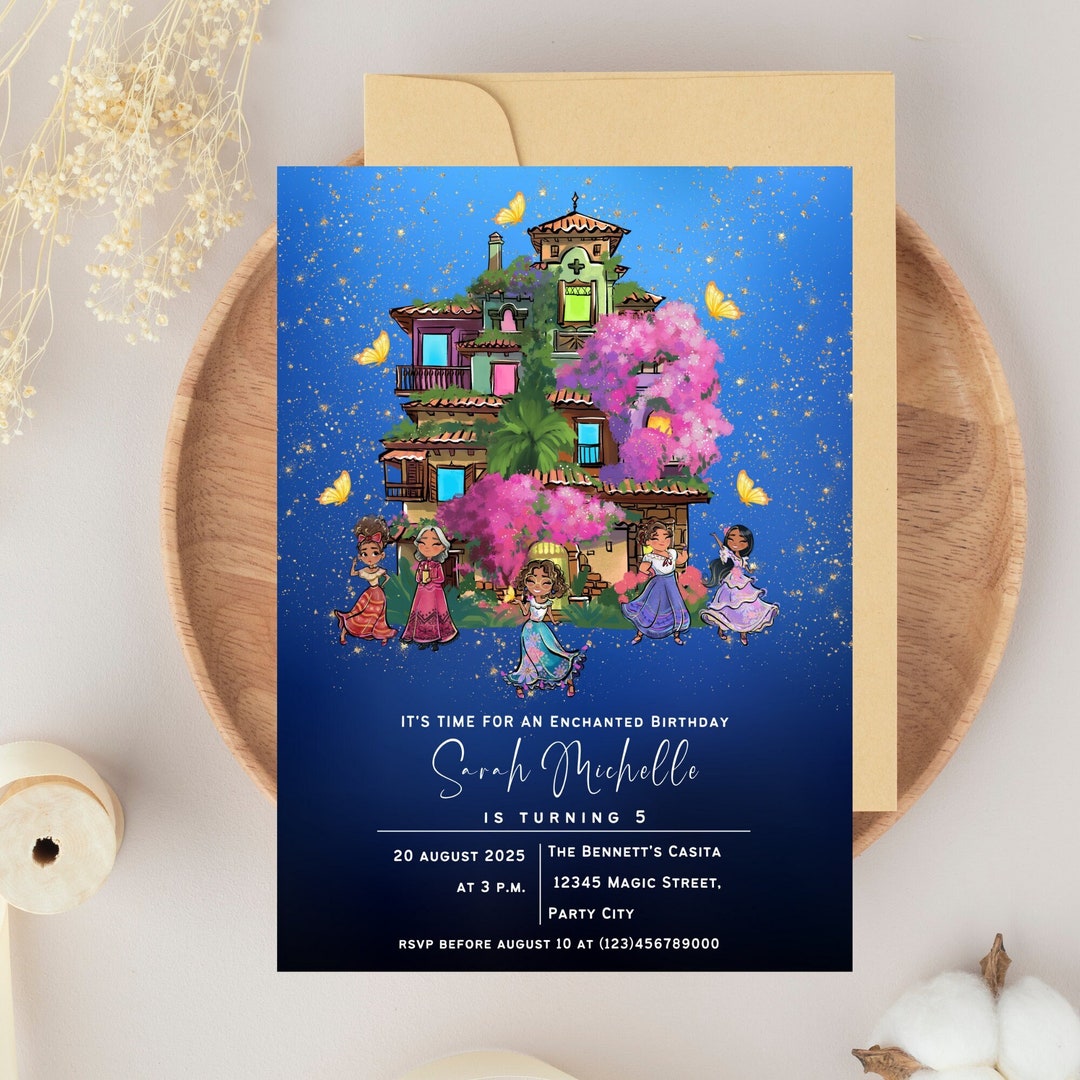 EDITABLE Encanto Birthday Invitation, Casita Birthday Invitation ...