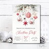 Editable Christmas Party Invitation, Boho Christmas Invite, Christmas ...