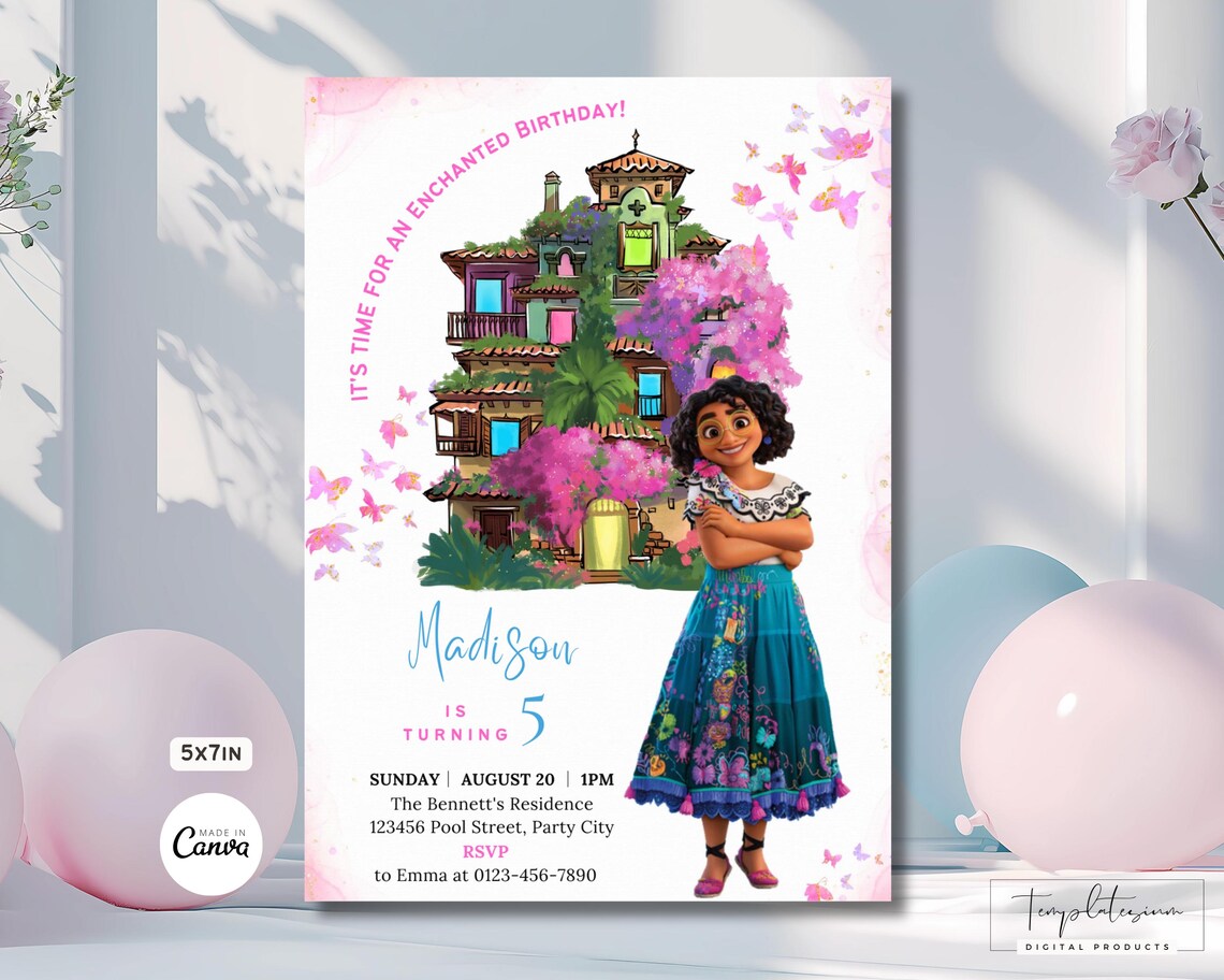 EDITABLE Mirabel Madrigal Birthday Invitation La Familia Birthday Party ...